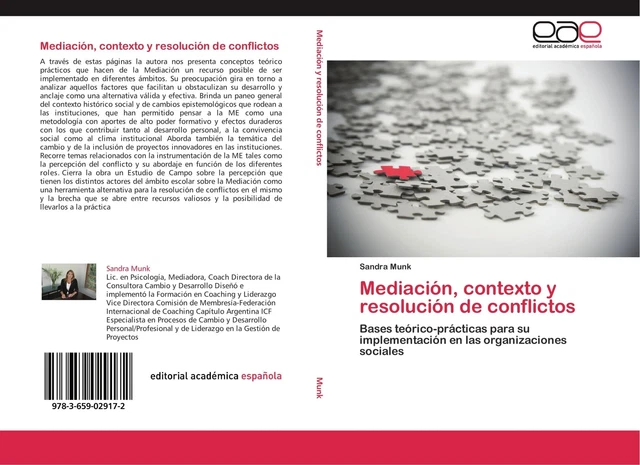 MEDIACIÓN, CONTEXTO Y resolución de conflictos Sandra Munk Taschenbuch Paperback EUR 35,95 ...