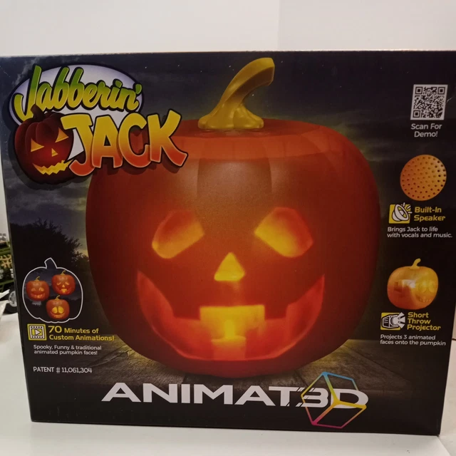 NEW JABBERIN JACK Talking Animated Pumpkin Head Halloween Decoration ...