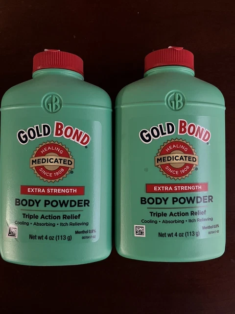 2 GOLD BOND Body Powder Medicated Extra Strength 4 Oz WITH TALC ...