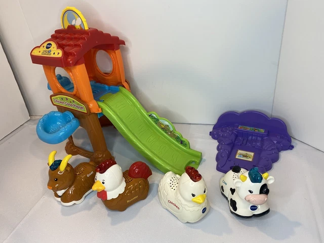 VTECH GO! GO! Smart Farm Animals Chicken, Rooster, Goat, Cow Barn Coop ...