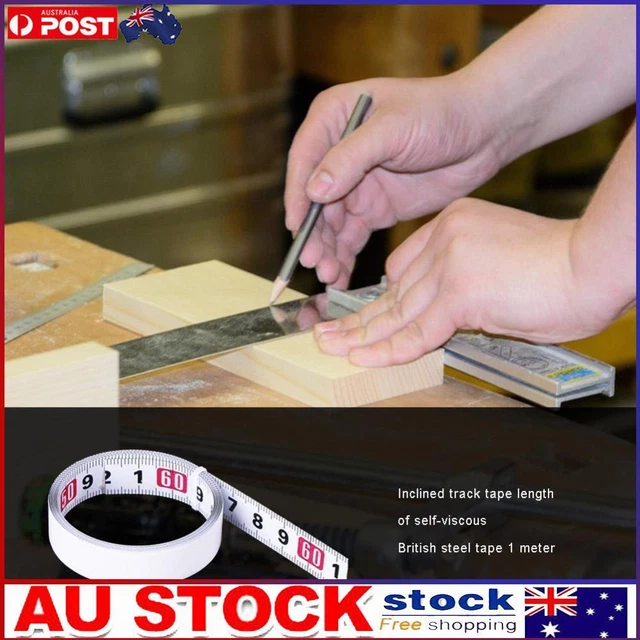 STAINLESS STEEL MITER Track Tape Self Adhesive Metric Scale Ruler (M ...