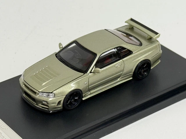 1/64 MOTORHELIX NISSAN Skyline GT-R R34 V Spec II Jade Lmtd 599 Pièces 64-016 EUR 34,13 ...