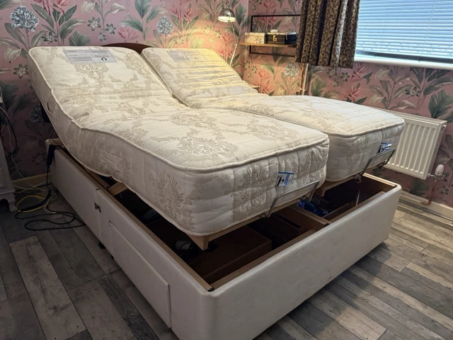 ELECTRIC ADJUSTABLE DOUBLE bed With Mattress Oak Tree Mobility £208.68 ...