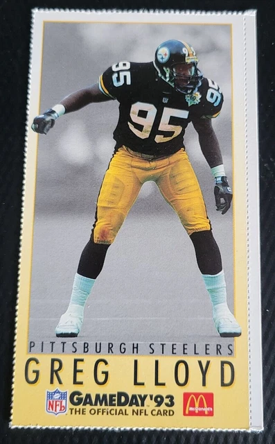 1993 FLEER MCDONALD'S GREG LLOYD Pittsburgh Steelers NFL MATCH JOUR 93 ...