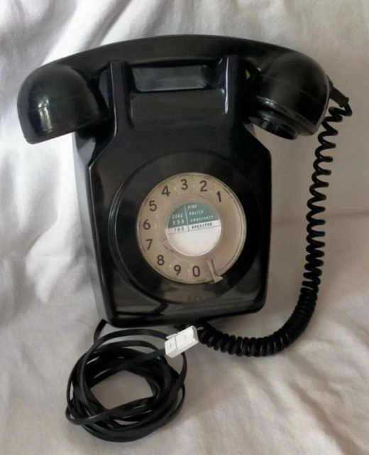 GPO 741 BLACK TELEPHONE and mounting bracket with BT plug (working) £37 ...