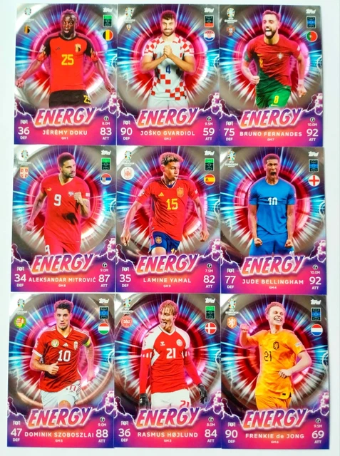 TOPPS MATCH ATTAX Euro 2024 Energy Yamal Szoboszlai Hojlund Bellingham ... TOPPS MATCH ATTAX Euro 2024 Energy Yamal Szoboszlai Hojlund Bellingham ...