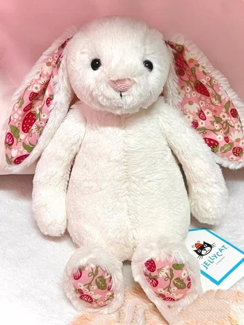 JELLYCAT 31CM BLOSSOM Cream Medium Bunny Berry Soft Toy with Dust Bag £ ...