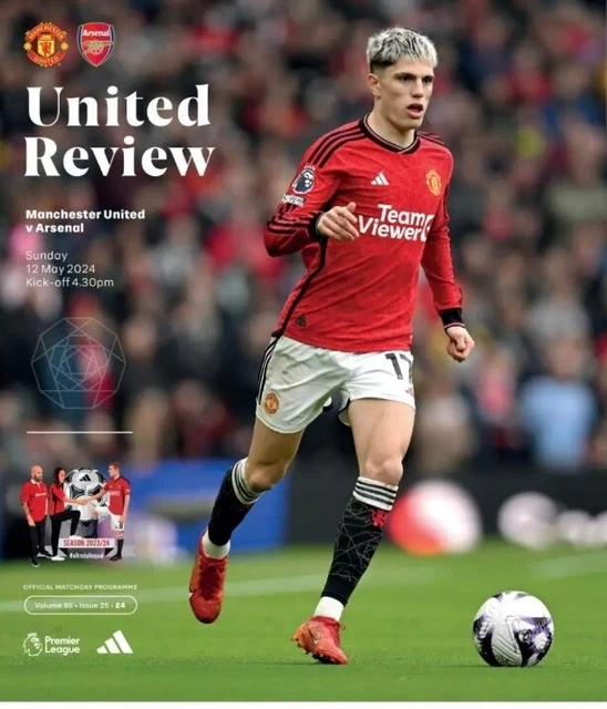 MANCHESTER MAN UNITED Utd v Arsenal 2023/24 2024 FA Premier League ...