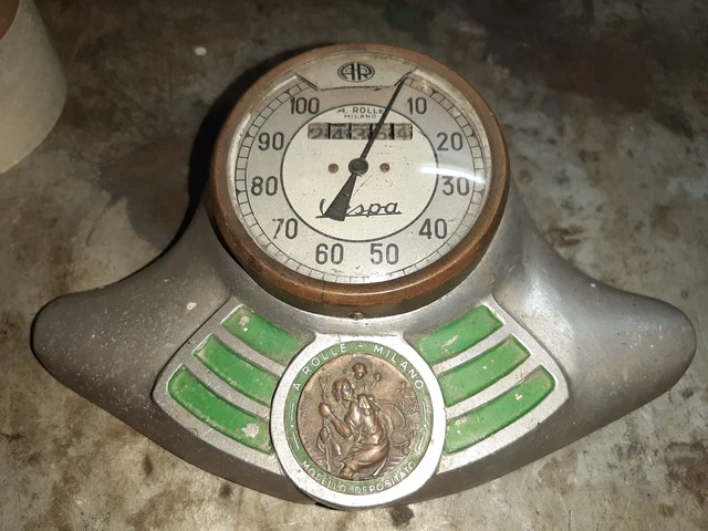 ACCESSORIO CONTACHILOMETRI SPEEDOMETER A. ROLLE Vespa bacchetta faro ...