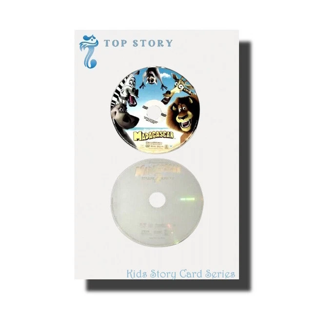 CARD W/ LOT 2 DVDs Madagascar 1+2 I+II DVD DISC ONLY 0678149456929 ...