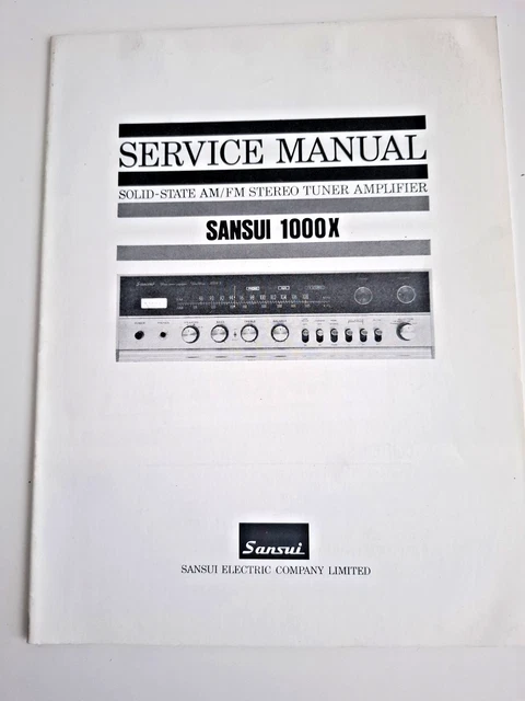 ORIGINAL SERVICE MANUAL Sansui 1000X Solid-State Stereo Amplifier - BA001107 EUR 25,00 - PicClick DE