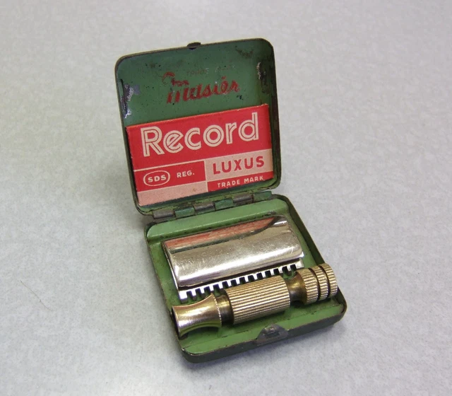 VINTAGE MASIER FRENCH? Vest Pocket Double Edge Safety Razor Set & Case ...
