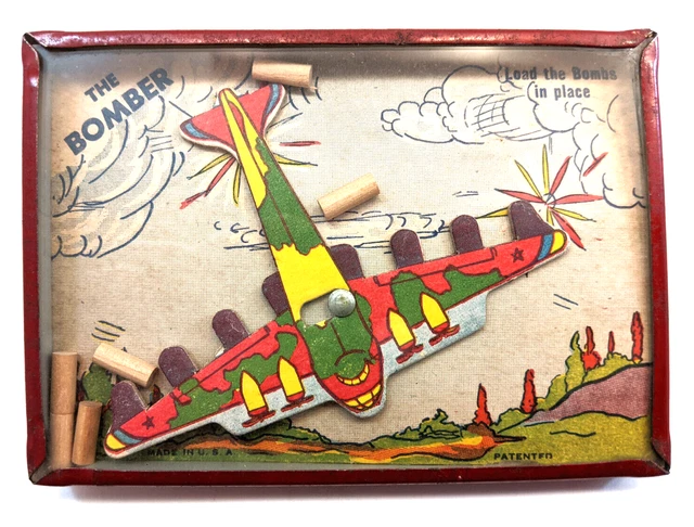 THE BOMBER LOAD the Bombs WW2 WWII Era Vintage Hand Held Game Balls ...