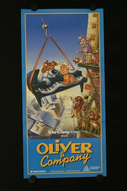 OLIVER & COMPANY Walt Disney 1988 Original Daybill Movie Poster $15.00 ...