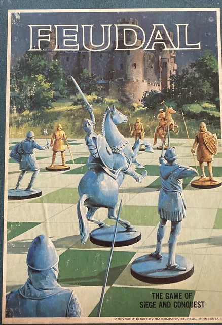 FEUDAL SIEGE & Conquest - 3M Bookshelf Games Board Game 1967 - COMPLETE ...