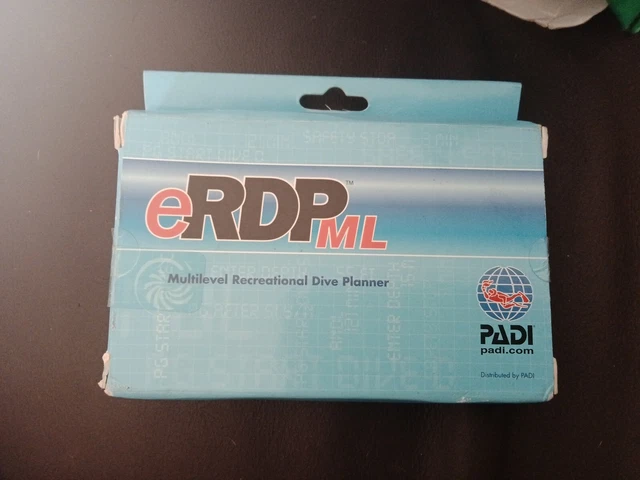 PADI ERDPML MULTILEVEL Recreational Dive Computer Planner With Manual ...