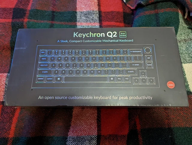 KEYCHRON Q2 QMK Custom Mechanical Keyboard - Navy Blue - Barebone with ...