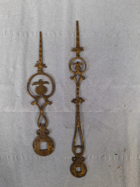 ANTIQUE LONGCASE GRANDFATHER clock hands. Pair £11.50 - PicClick UK