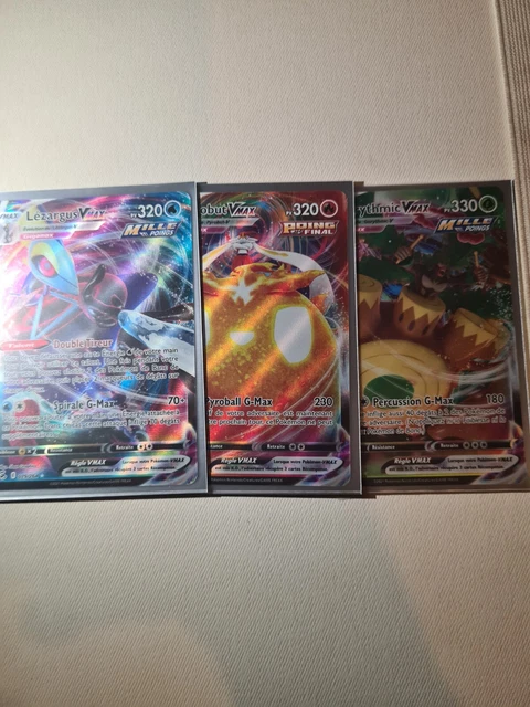 CARTE POKEMON PYROBUT Vmax, Lezargus Vmax, Gorythmic Vmax EB08 FR EUR ...