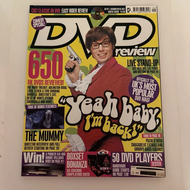 VINTAGE DVD REVIEW Magazine Issue #9 - 2000 Austin Powers The Spy Who ...