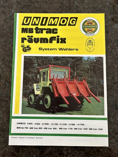 UNIMOG MB TRAC Leaflet.. 1980s Classic Tractor Farming Forestry £13.46 ...