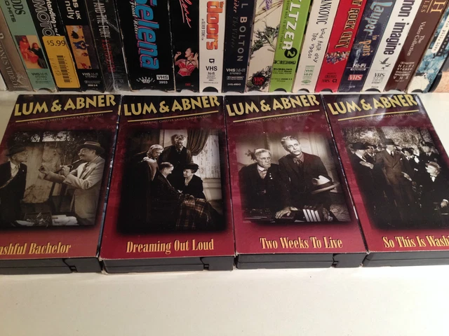 LUM AND ABNER 1940s Classic Comedy VHS Lot of 4 Chester Lauck Norris ...