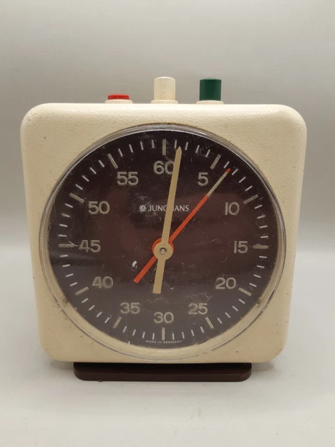 VINTAGE JUNGHANS MECHANICAL Wind Up Stop Clock Timer £24.99 - PicClick UK