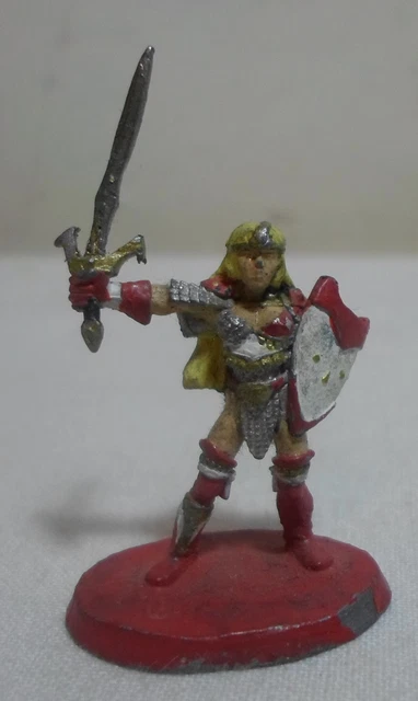 RAL PARTHA VTG Fantasy Dnd 1990 Female Fighter Miniature Dungeons ...