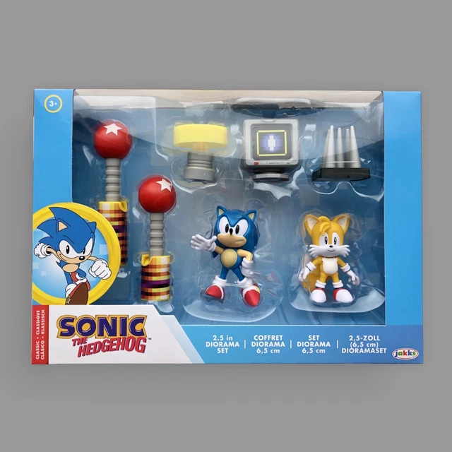 CLASSIC SONIC THE Hedgehog 2.5" Figure Diorama Set JAKKS PACIFIC *VERY ...
