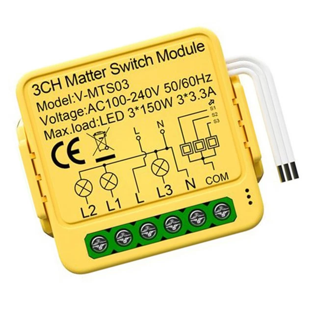 FOR MATTER WIFI Smart Relay Module 16A Smart Switch for Tuya Compatible ...