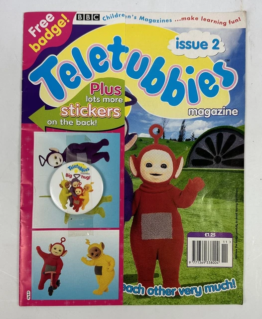 TELETUBBIES VINTAGE MAGAZINE With Free Badge And Stickers No.2, 1998 £4 ...