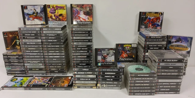 358 X FAULTY PS1 Cases JobLot - Spyro Spiderman 2 Tekken Parappa the ...
