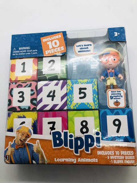 BLIPPI 9 SURPRISE Learning Animals Boxes +1 Blippi Figure NEW In Box ...