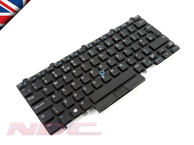 NEW DELL LATITUDE E7450/E7470/7480/7490 2-P UK ENGLISH Backlit Keyboard ...