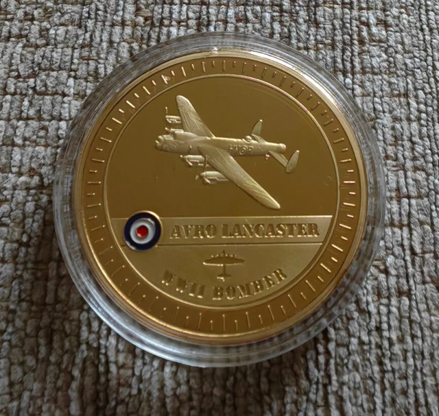 RAF &A GLORIOUS History" Avro Lancaster Commemorative GOLD PLATED Coin ...