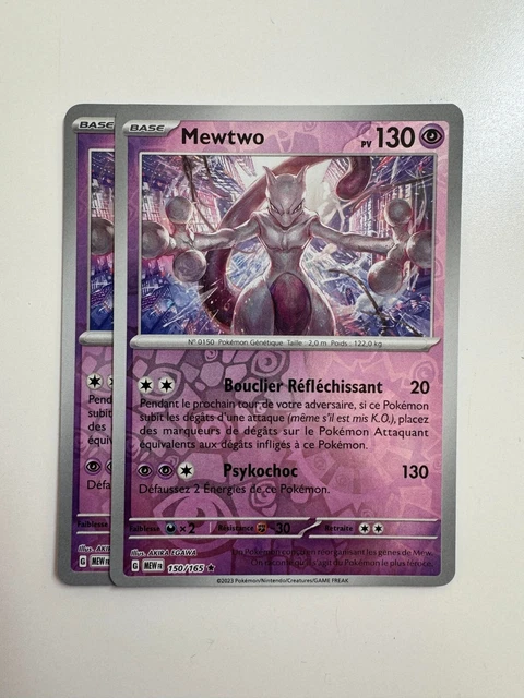 MEWTWO REVERSE - Pokémon 150/165 Ev3.5 Ecarlate Et Violet Mew 151 Neuf Fr EUR 5,00 - PicClick FR