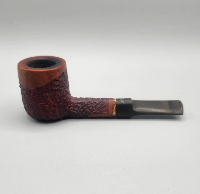 CROWN VIKING HANDMADE In Denmark Half Rustique Poker Smoking Pipe Used ...