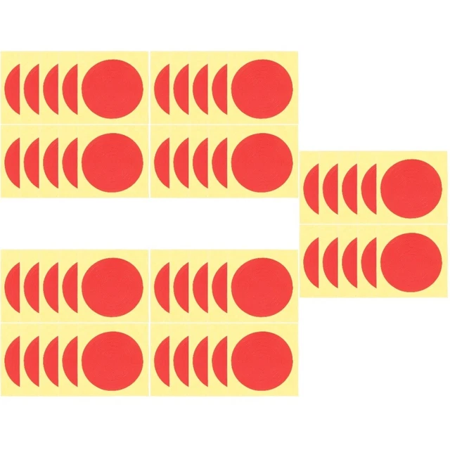 5 PCS RED Pvc Pressure Gauge Identification Sticker Labels Indication ...