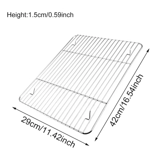 HEALTHY COOLING RACK Heavy Duty Oven Baking Tray Stainless Steel Wire ...