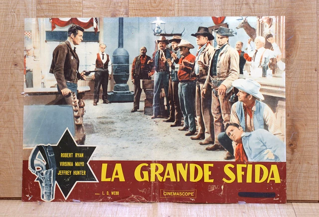 LA GRANDE SFIDA fotobusta poster Robert Ryan Virginia Mayo Hunter ...