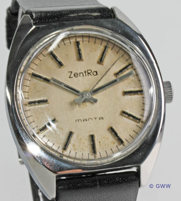 ZENTRA MANTA (2531) Stahluhr, PUW560 - 17 Jewels - 70-er EUR 23,00 ...