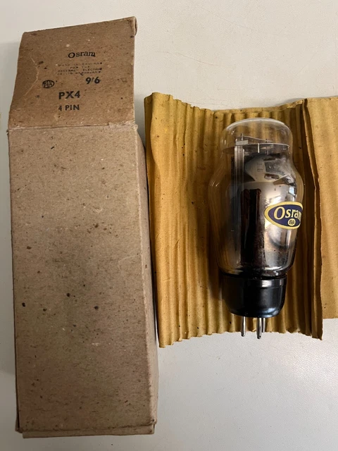 RARE BOXED OSRAM PX4 Shouldered Silver Plate Valve collectors item £145.00 - PicClick UK