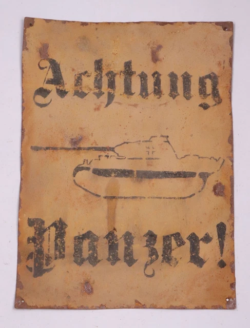 ACHTUNG PANZER GERMAN tank WWII Sign WW2 Germany Panzer Armored Force ...