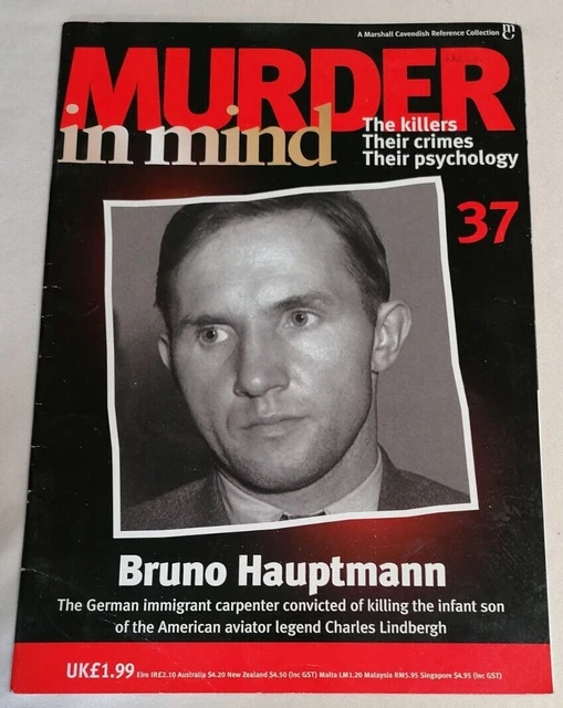 MAGAZINE - MURDER In Mind (Marshall Cavendish) Part #37 Bruno Hauptmann ...