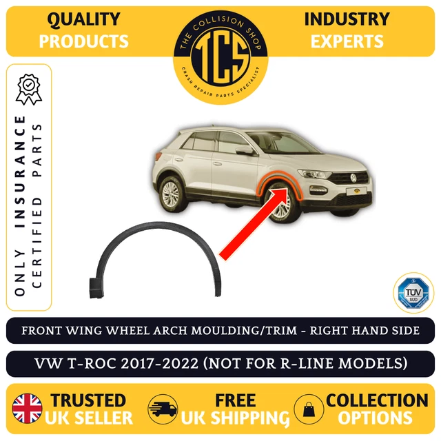 VW T-ROC 2017 On Front Wing Wheel Arch Moulding/Trim Insurance ...