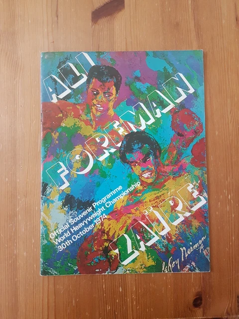 MUHAMMAD ALI VS George Foreman Official Program 1974, Leroy Neiman ...