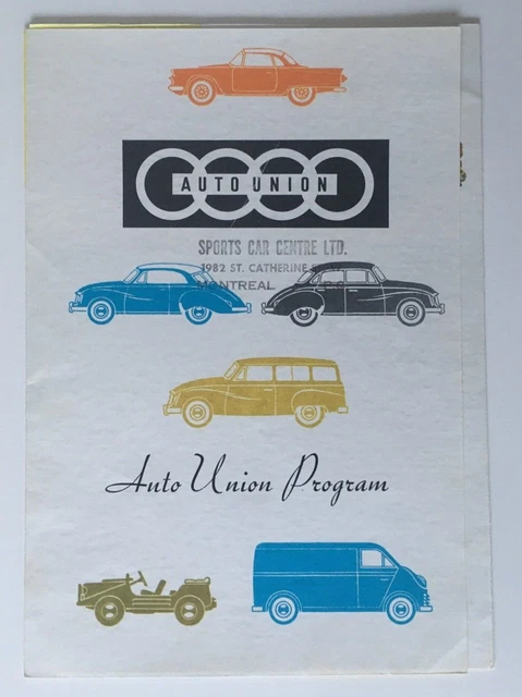 1960S AUTO UNION Full Line Dealer Brochure - English - Montreal Dealer ...