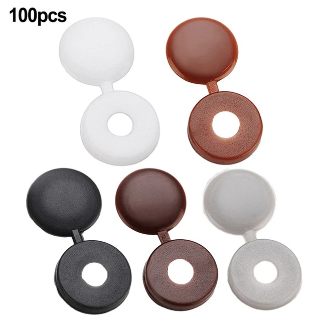 KEEP YOUR FURNITURE and Wall Neat with 100 Pcs Hinged Plastic Screw Cap ...