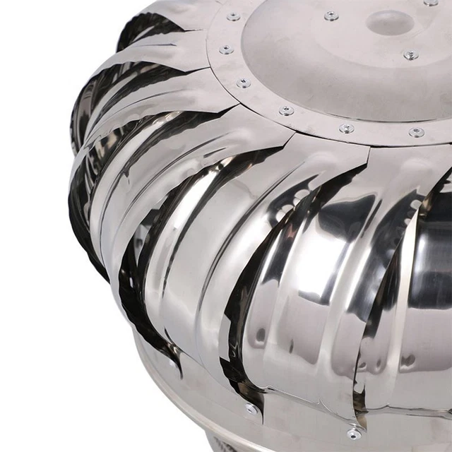 WIND DRIVEN VENTILATION Stainless Steel Chimney Cowl Cap With Rotation ...