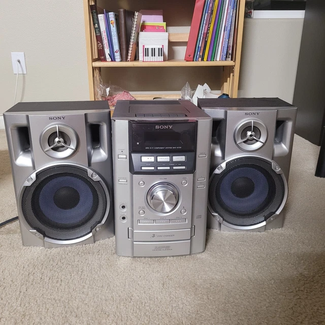 SONY MHC-EC50 MINI HiFi System Stereo CD 3 Disc Changer Cassette AM/FM ...